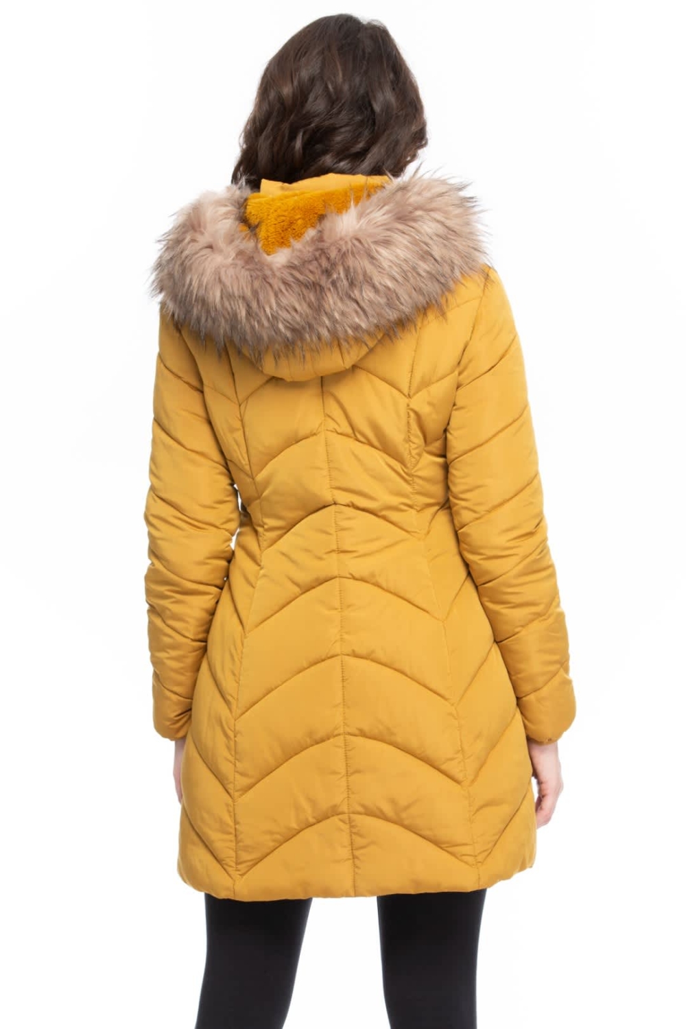 Mustard Puffer Coat - Jade